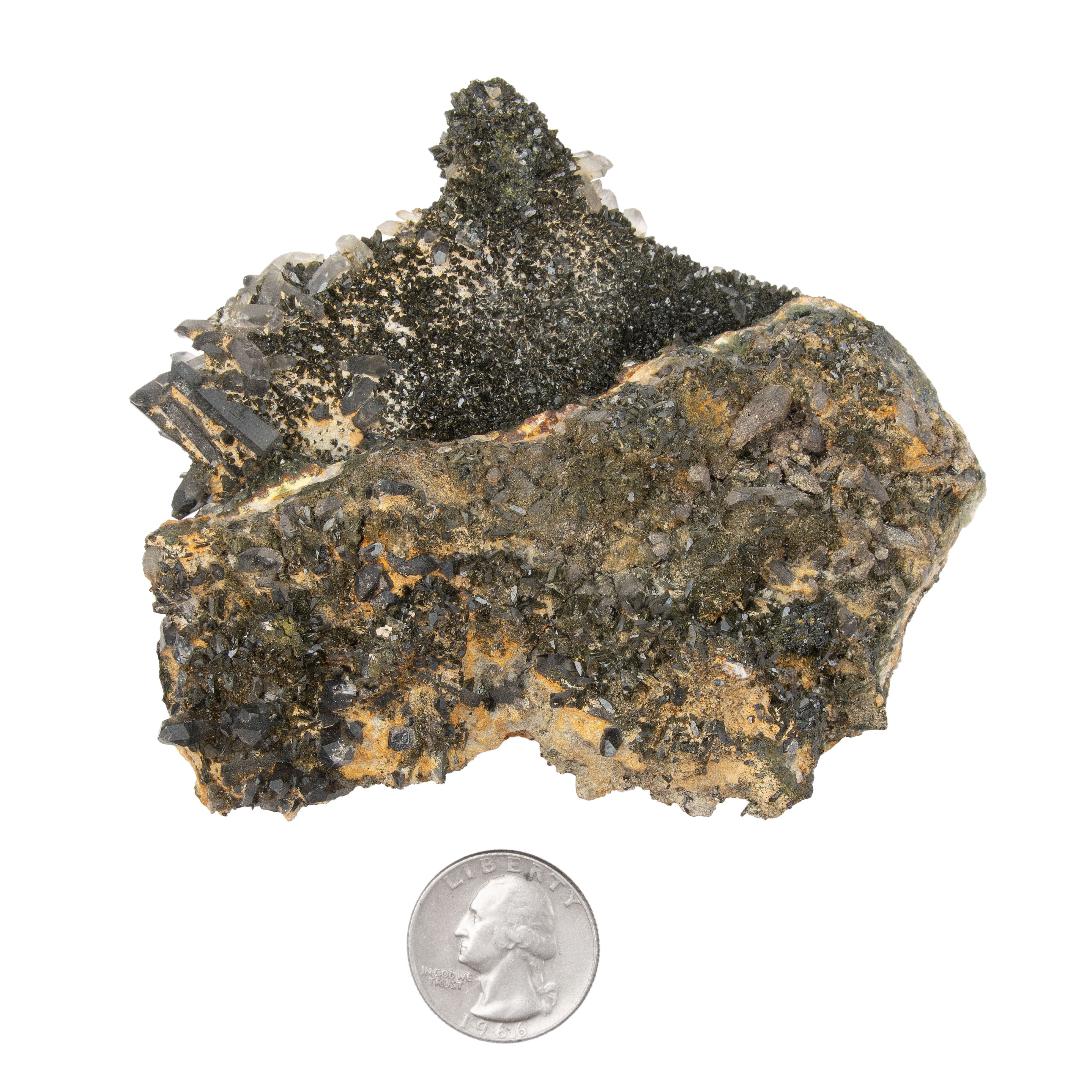 Quartz, Chinese Epidote – Pink Heart Healing