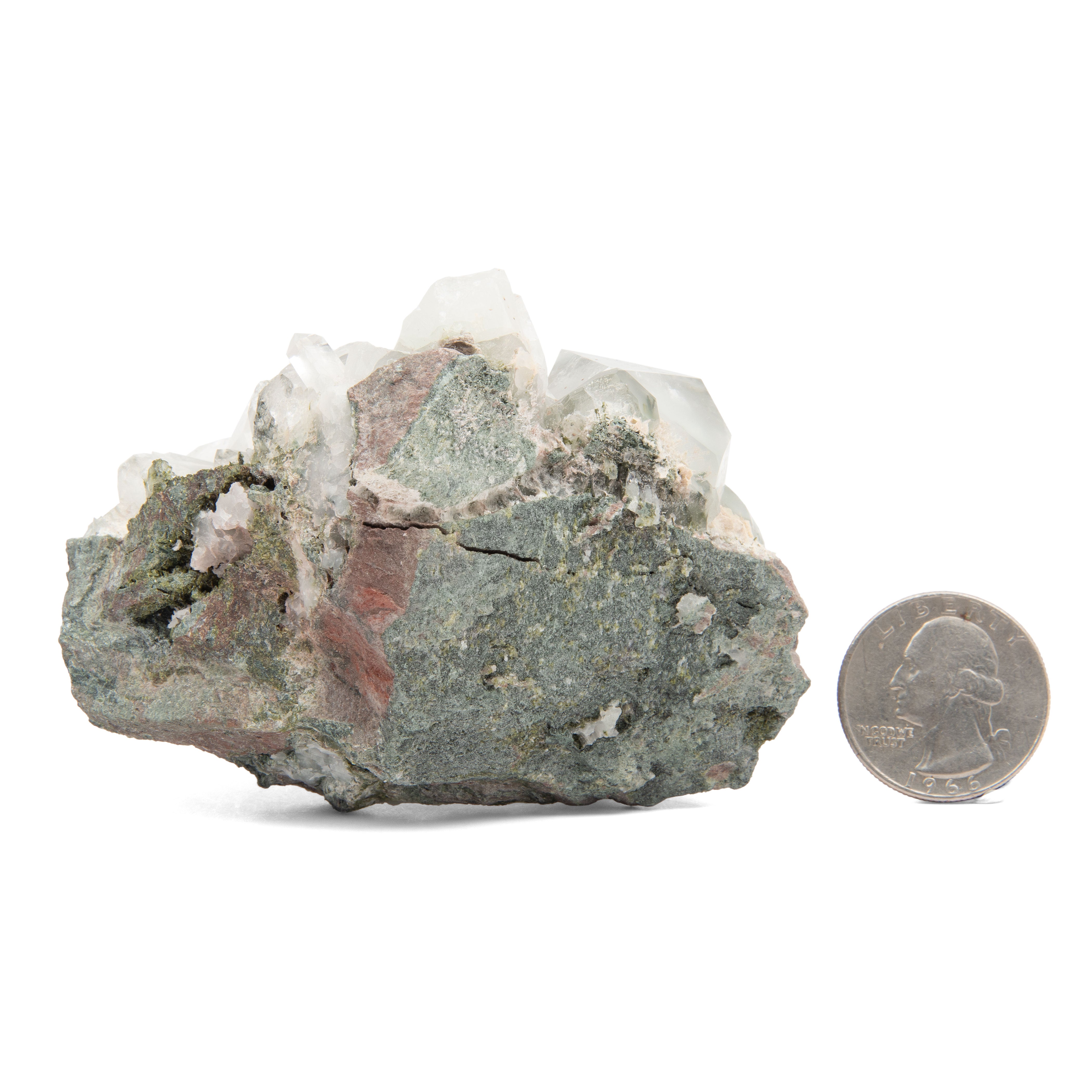 Quartz, Dream w/ Epidote – Pink Heart Healing