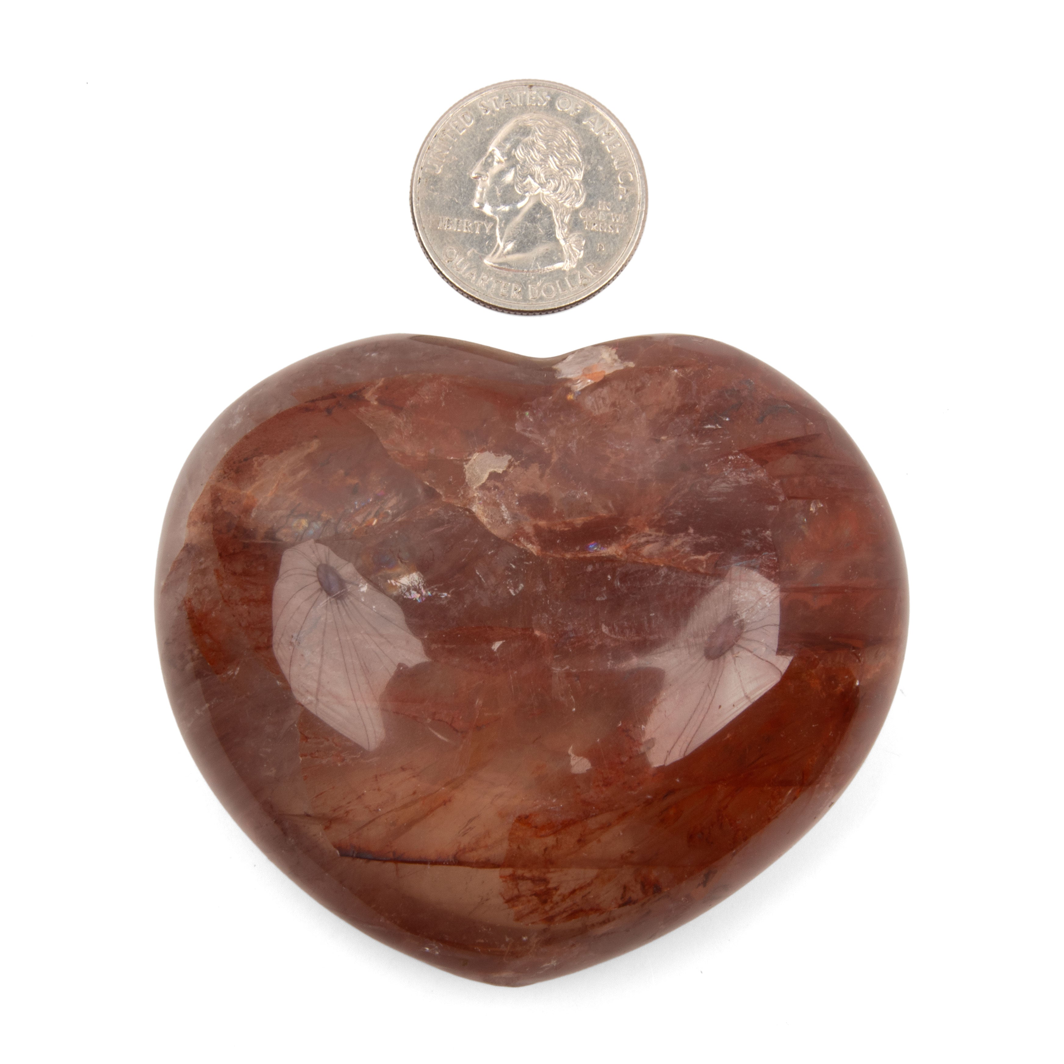 Hematite in Quartz - Heart – Pink Heart Healing