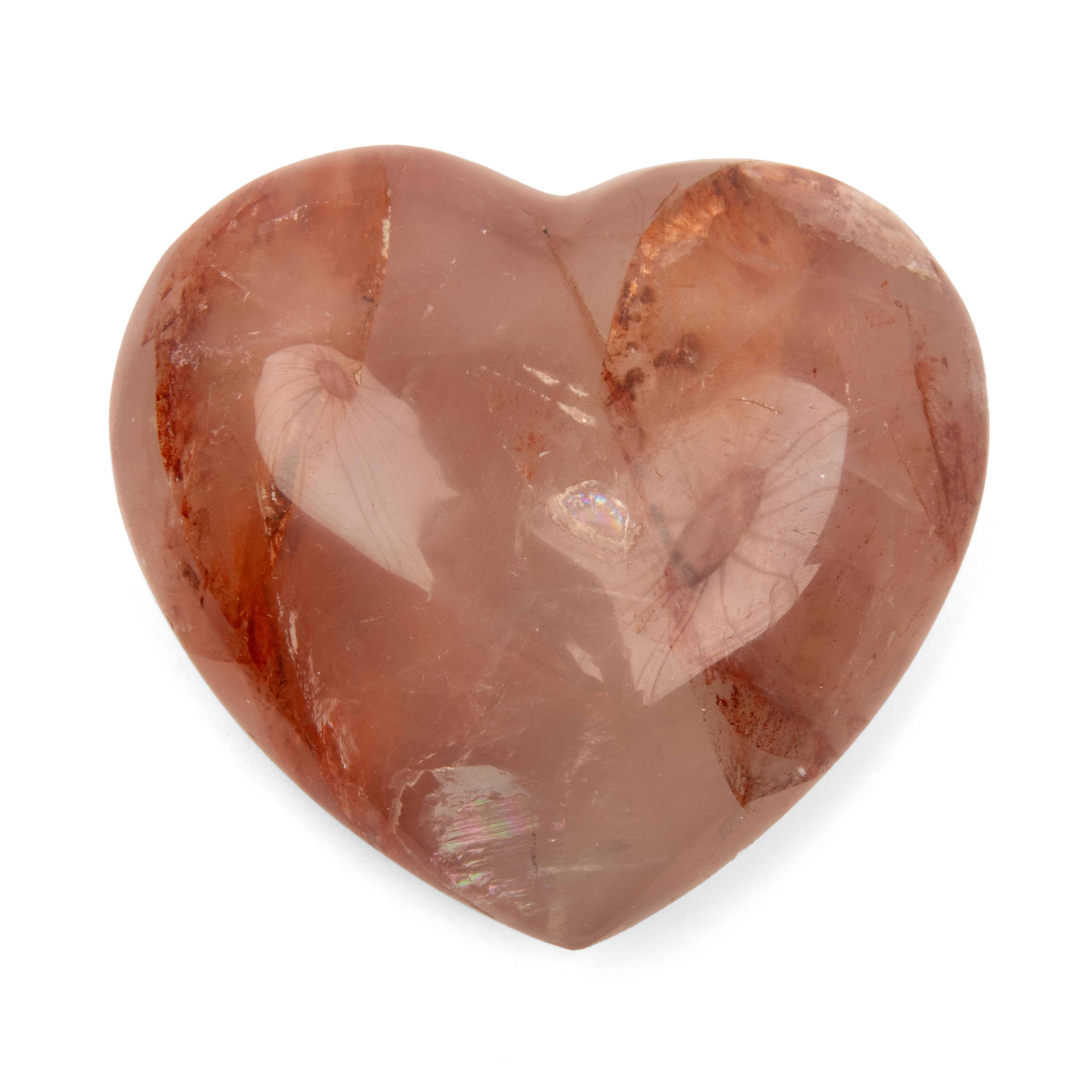Quartz w/ Hematite - Heart – Pink Heart Healing