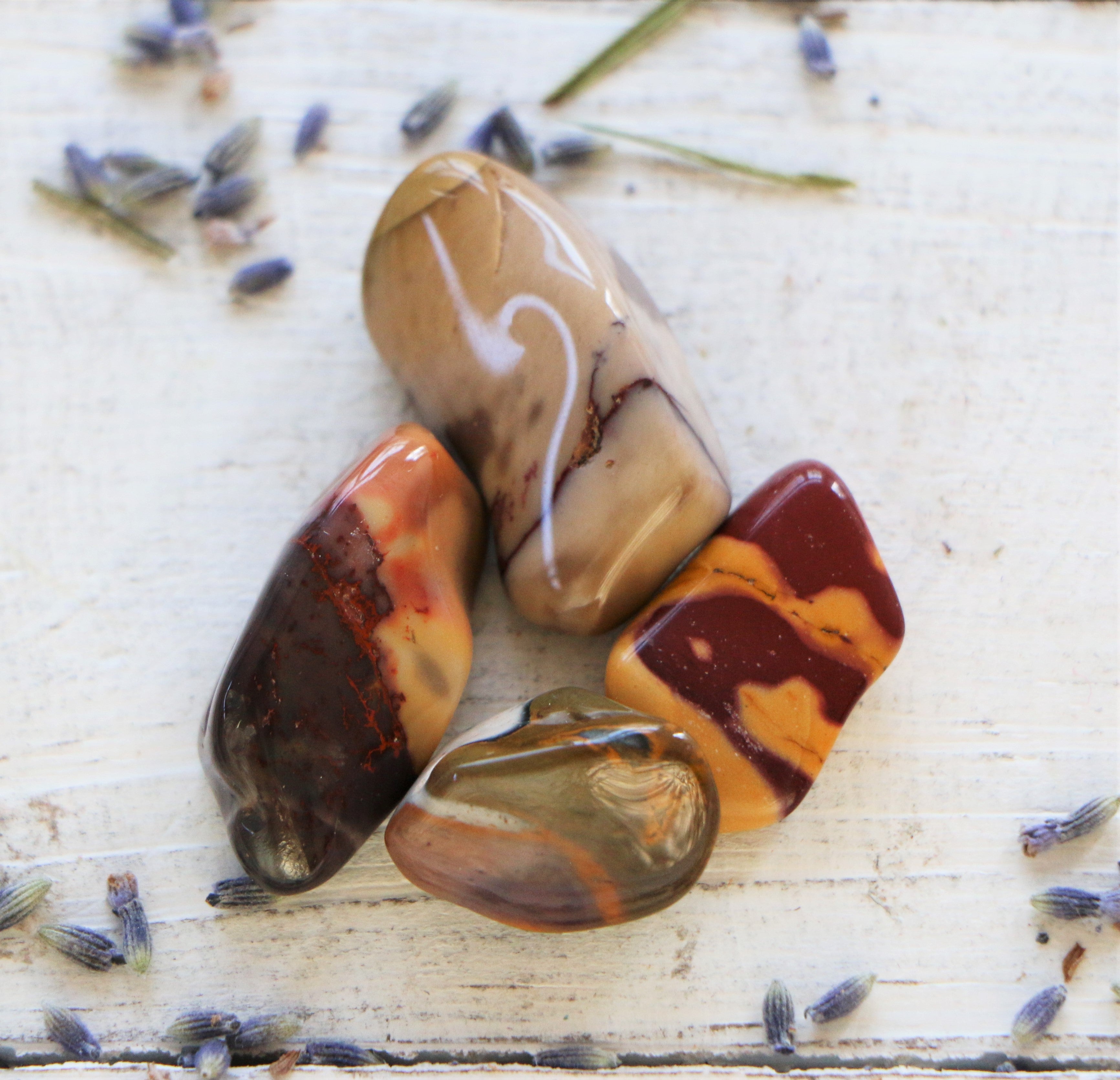 Jasper, Mookaite - Tumbled Stone(s) – Pink Heart Healing