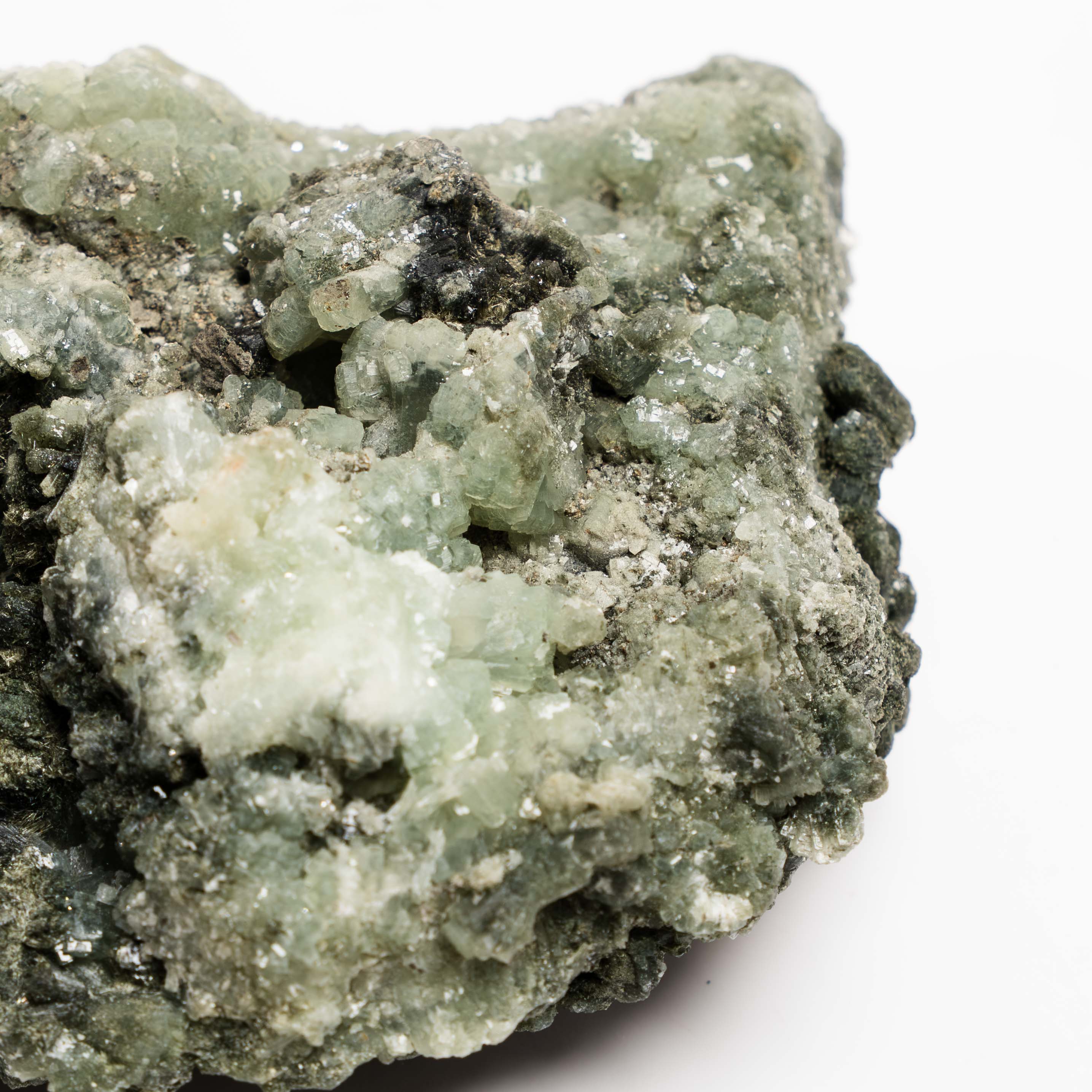 Prehnite with Epidote- Rough – Pink Heart Healing