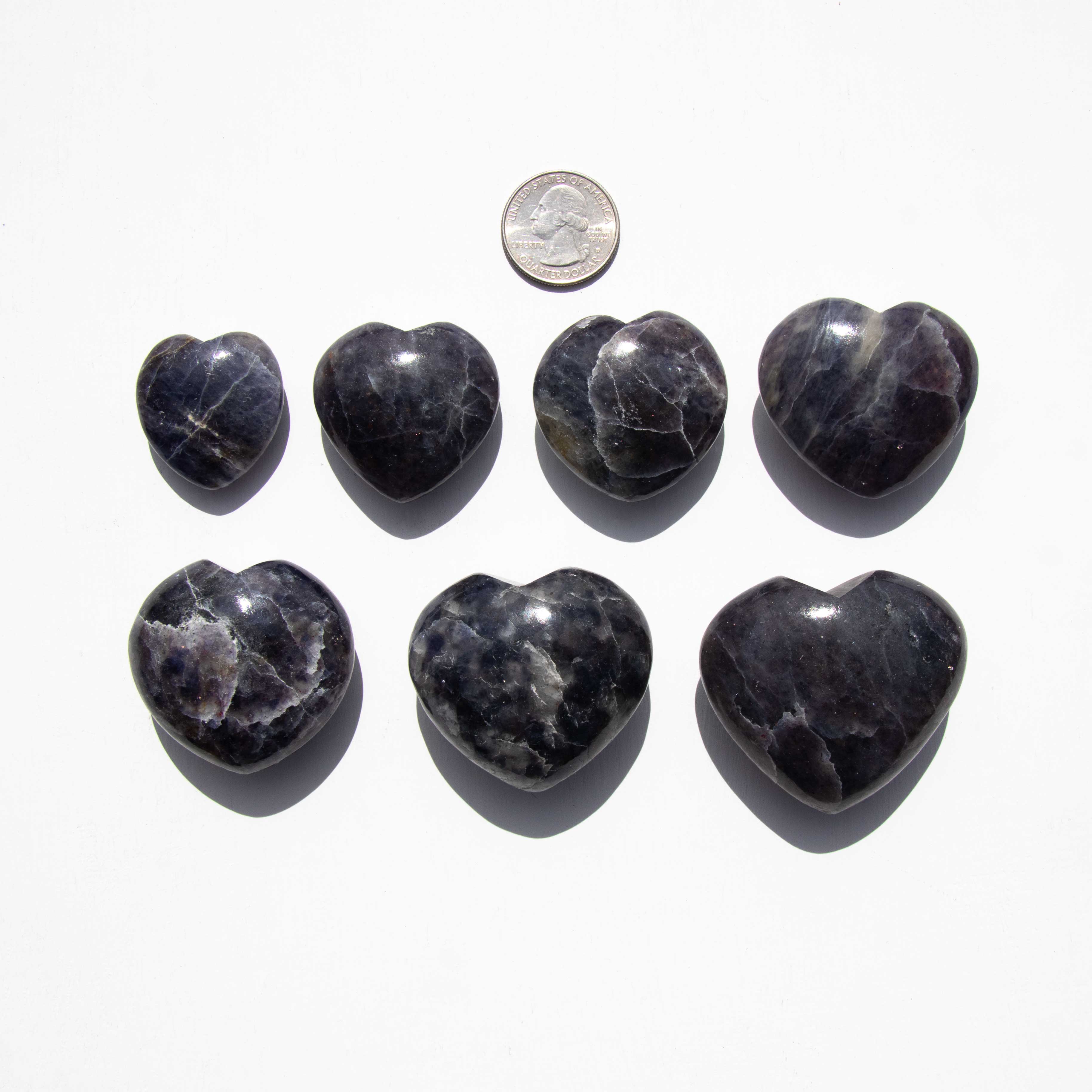 Iolite with Sunstone - Light - Hearts – Pink Heart Healing