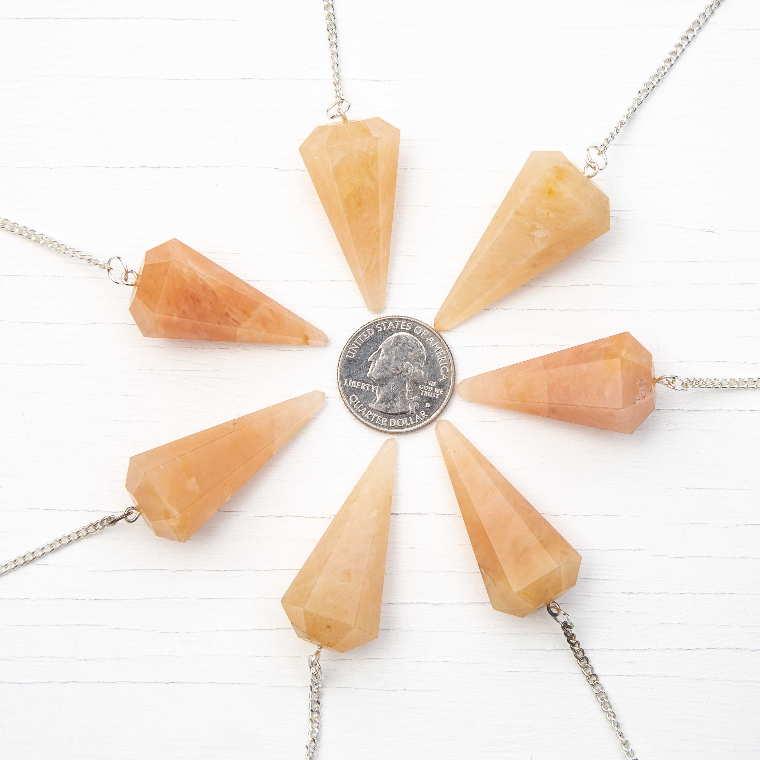 Quartz, Peach - Pendulum – Pink Heart Healing