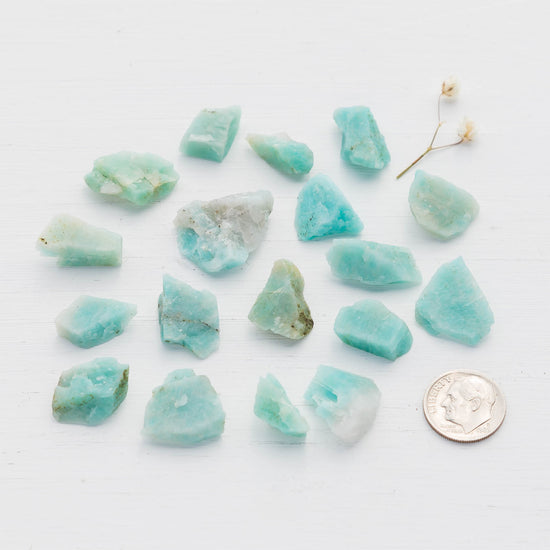 Amazonite - Rough Stones – Pink Heart Healing
