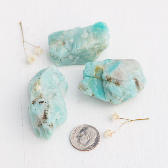 Amazonite - Rough Stones – Pink Heart Healing